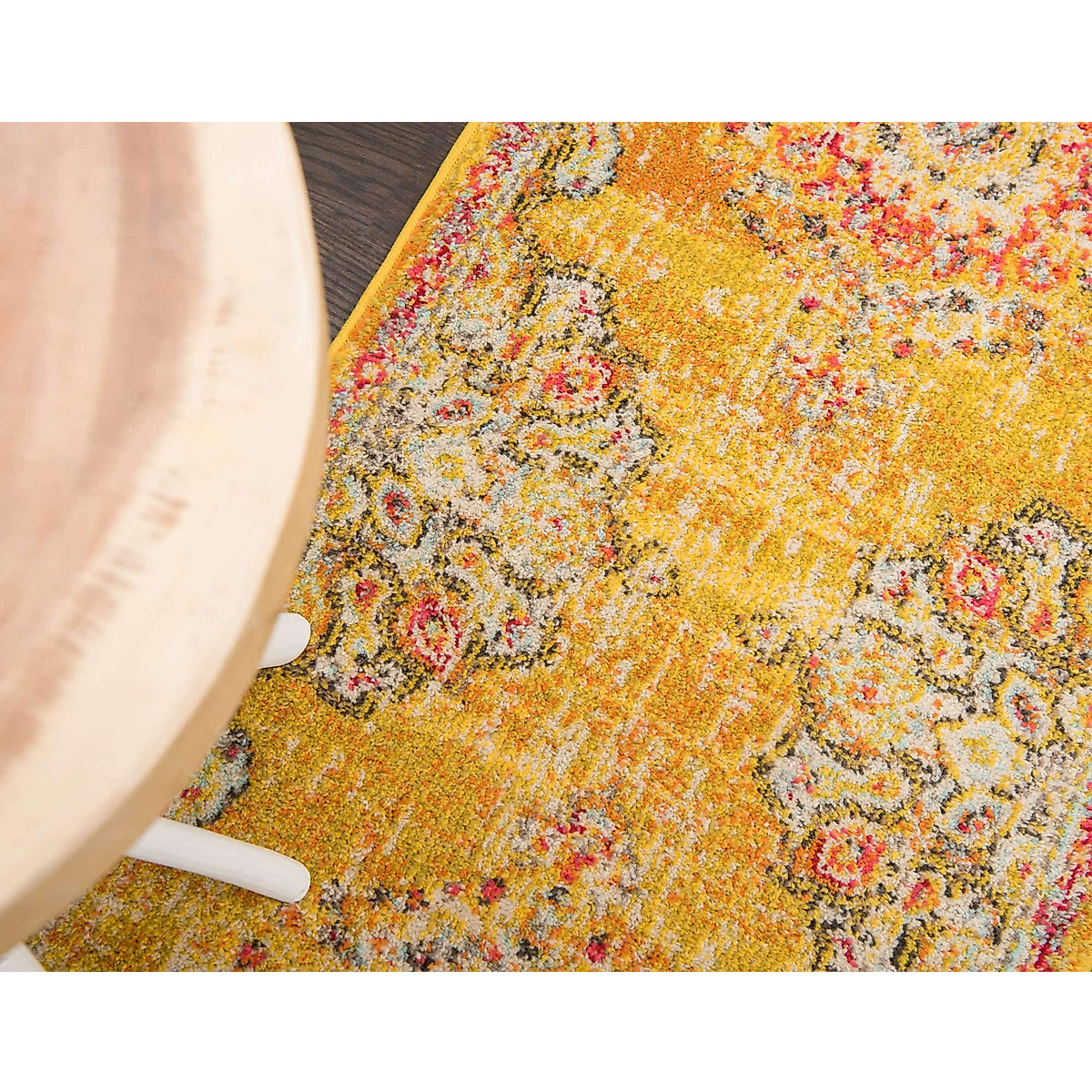 Unique Loom Penrose Collection Area Rug - Alexis (2' 2" x 6' 1" Runner, Gold/ Gray)