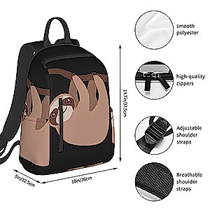 DEHIWI Sloth Casual Backpack Bag Lightweight Laptop Bag Travel Laptop Backpack For Women Men