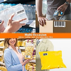 12 Rolls of 1300 2"x1" Direct Thermal Labels for UPC Barcodes, Perforated Address Labels, Thermal Paper Self-Adhesive Label Stickers Tape Compatible with Rollo & Zebra Desktop Printers (12 Rolls)