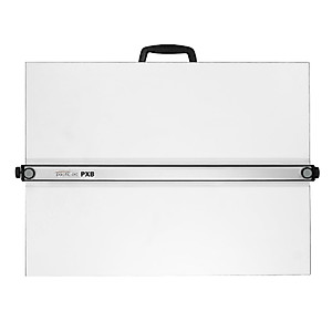 Pacific Arc Table Top Drawing Board with Parallel Bar, White, 30 inches by 42 inches