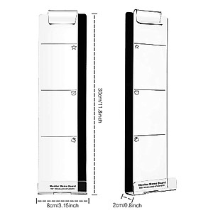 Multifunction Computer Monitor Memo Board - Transparent Computer Side Panel Memo Creative Monitor Side Panel with Phone Holder Suitable for Office Home Desktop (Left and Right) 1 Set