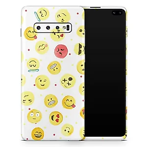 DesignSkinz The All Over Emoji Pattern Protective Vinyl Decal Wrap Skin Cover Compatible with The Samsung Galaxy S20 (Screen Trim & Back Glass Skin)