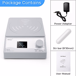 HYCC Digital Magnetic Stirrer Laboratory Stir Plate Plate with Timing Function (LCD Display Stirring Type)