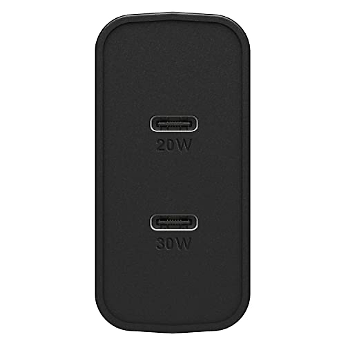 OtterBox USB-C Dual Port Fast Charge Wall Charger, 50W Combined (USB-C 30W + USB-C 20W) - BLACK SHIMMER