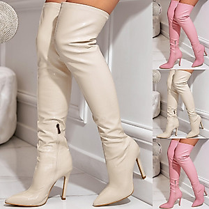 boots for women knee high, fashion stiletto boots inner stretch knee high stiletto boots tall western boots for women tan cowboy boots