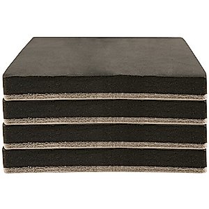 SuperSliders 4703395N Reusable Felt Furniture Movers for Hardwood Floors- Quickly and Easily Move Any Item, 5” Square (4 Pieces),Black