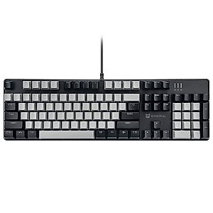 Merdia Mechanical Keyboard Gaming Keyboard | Blue Switch Black & Grey Backlit Keyboard | 104 Keys US Layout | Wired Gaming Keyboard | Hot Swappable Mechanical Keyboard | PC Gaming Keyboards