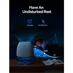 AlohaAir Dehumidifiers for Home, 34 oz Small Dehumidifier for Room, Quiet Dehumidifiers for Bathroom, Bedroom, RV, Closet with Auto Shut Off, 7 Colors Night Light