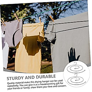 ORFOFE Drying Rack 2pcs and Stainless Mental Socks Space Bras Clothes Spiral Towel Hanger Rotating Bedspread Hangers Battaniye Hook Use Bed Air Garment Rotatable Wardrobe Dry Blanket Windproof