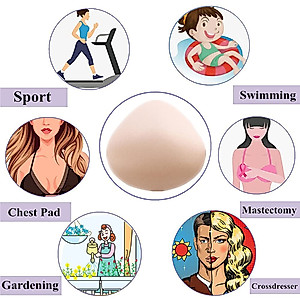 Sibrawom Cotton Mastectomy Breast Prosthesis Forms Triangle Shape Light-weight Breathable Sponge Insert Pads Only One Piece