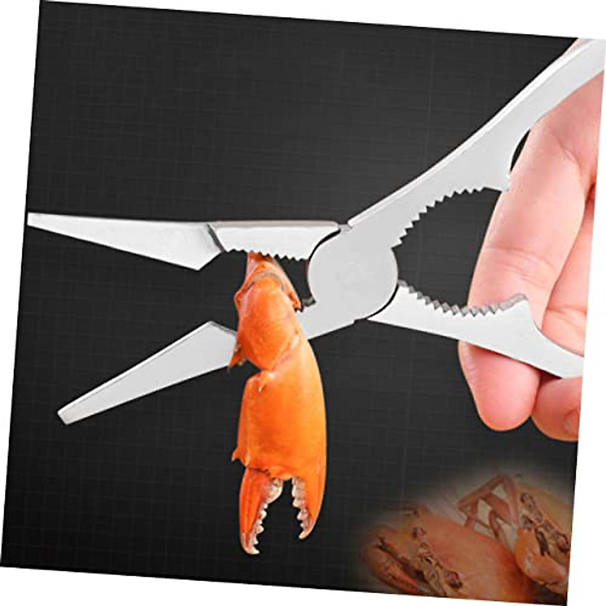 Crab Crackers 1pc Stainless Steel Crab Claws Tool Seafood Tools Biscuits Cookies Crab Crackers and Tools Seafood Crackers Lobster Plier Lobster Crackers Crab Eating Clamp Walnut