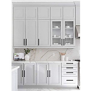 Ravinte 10 Pack 5 Inch Square Cabinet Handles Matte Black Pulls Drawer Kitchen Hardware for Cabinets Cupboard.