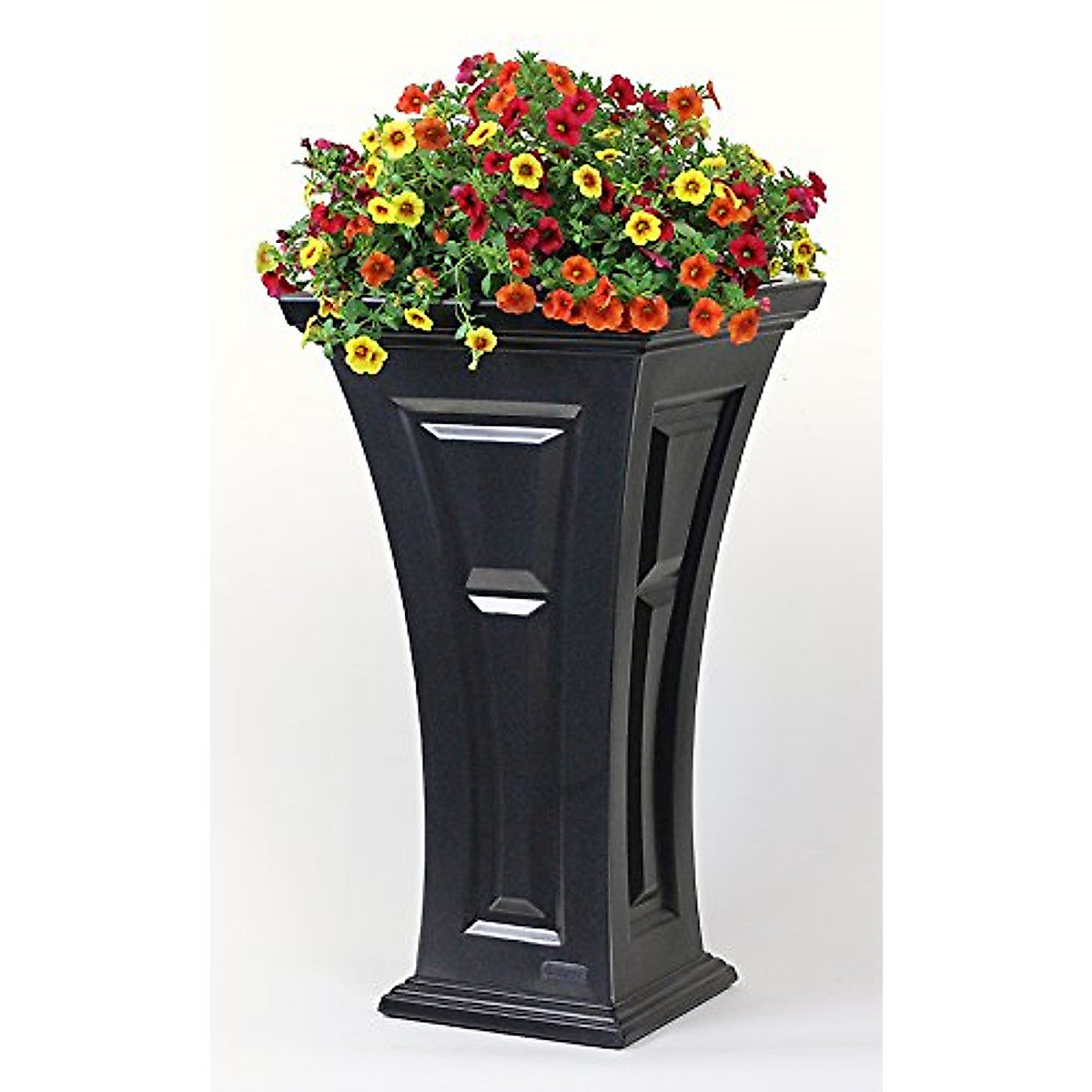 FCMP Outdoor Heritage Planter (2-Pack) Outdoor Planter, Tall, Black