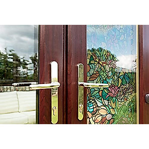 d-c-fix Window Privacy Film Tulia Stained Glass Self-Adhesive Two Way Day and Night Decorative Vinyl Covering for Home Door Bathroom Decal Sticker 17.7" x 78.7"