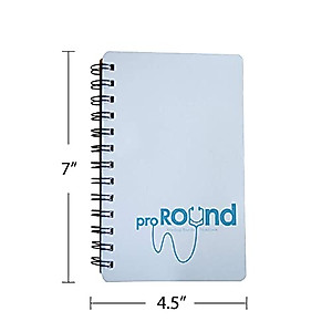 Medical Rounds Notebook, proRound – Spiral Notebook, Notepad with Template, Log Book for Medical Students, Nurses & Physician Assistants, Pocket Size – 4.5 x 7 Inches, 75 Pages (Pack of 1)