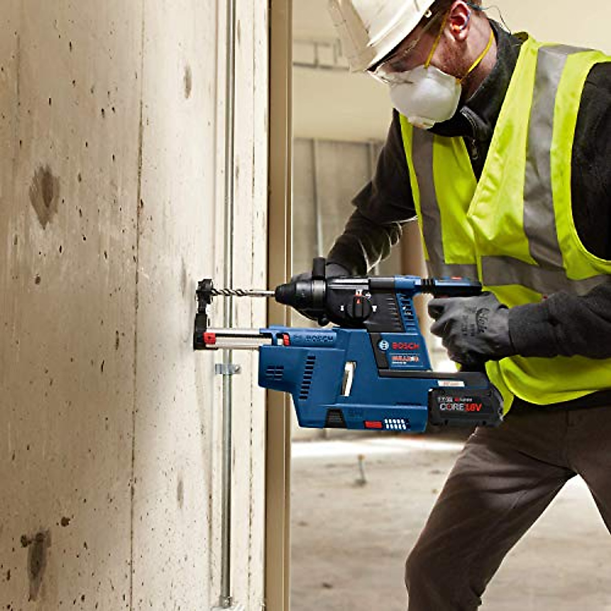 Bosch GBH18V-26K24A 18V Brushless SDS-plus® Bulldog™ 1 In. Rotary Hammer Kit with (2) CORE18V 8.0 Ah Performance Batteries