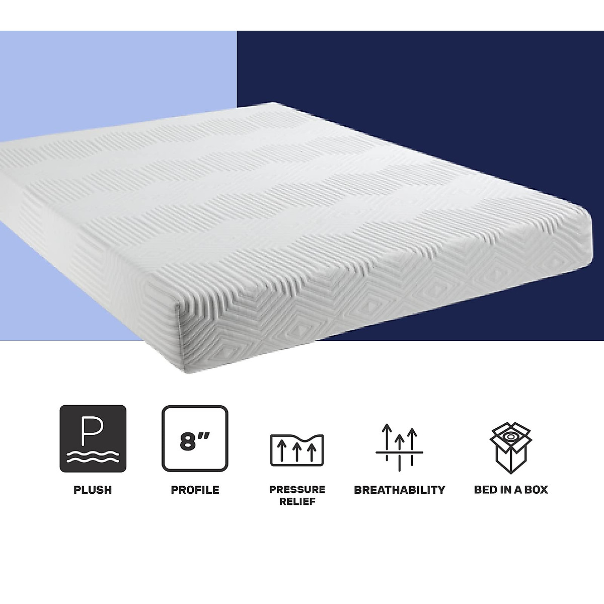 Sleepy's by Mattress Firm | Memory Foam Snug RV Mattress | RV Short King | 8" Medium Comfort | Pressure Relief | Eco Friendly