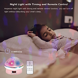 Night Light for Kids, Star Night Light Projector for Baby Kids, Ocean World Projector Toys for Kids Toddlers, 360° Rotating Star Night Lights for Kids Children Boys Girls Gifts Bedroom Party (Black)