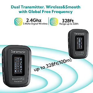 Wireless Handheld Microphone Holder, Saramonic Blink500 PRO HM Mic Stand for Blink500 PRO B1/B2/B3/B4/B5/B6 Transmitter Interview, Report Film, Stage, Speaker, Amplifier, Mixer, iPhone, Camera, Laptop