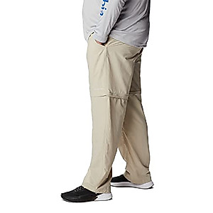 Columbia Men’s Backcast Convertible Sun Pants, Quick Drying Fossil