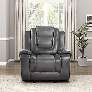 Lexicon Hawthorne Manual Glider Reclining Chair, Two-Tone Gray