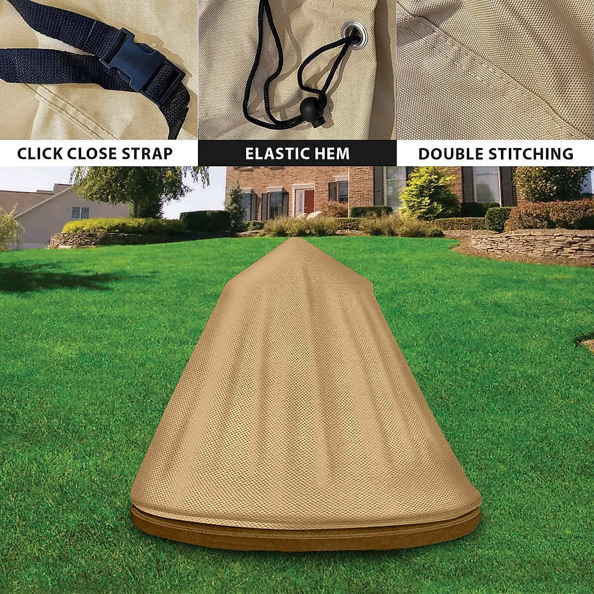 Patio Water Fountain Outdoor – Large Outdoor Fountain Cover - Heavy Duty Furniture 30x30x48 Inches Waterfall Fountain Cover