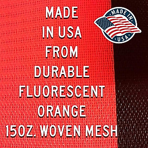 OrangeGear® 48” x 48” MUTCD TTC Compliant Safety Orange Mesh Temporary Traffic Control Rollup Signs (Utility Work Ahead (WITH Ribs))