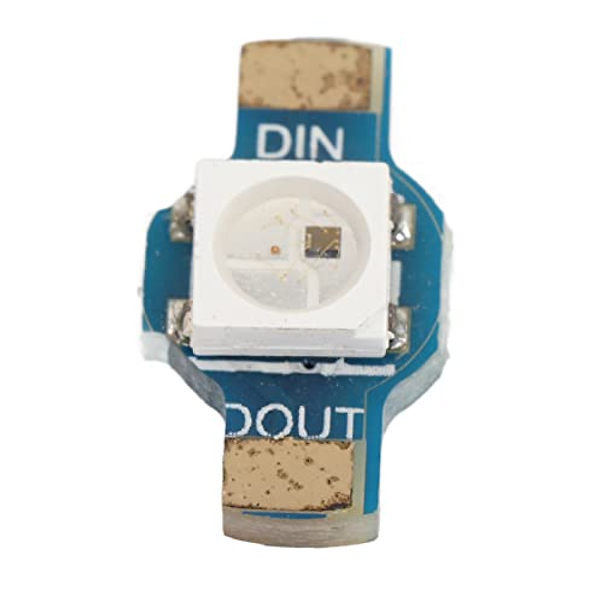 WS2812 LED Module, 5V High Brightness Low Drive Voltage PCB 10Pcs Simple Circuitry WS2812 RGB LED Module Large Scattering Angle for Replacement