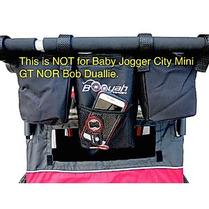 Double Stroller Organizer by Booyah Child and Large Pet Stroller. (NOT for Bob Duallie nor City Select GT)