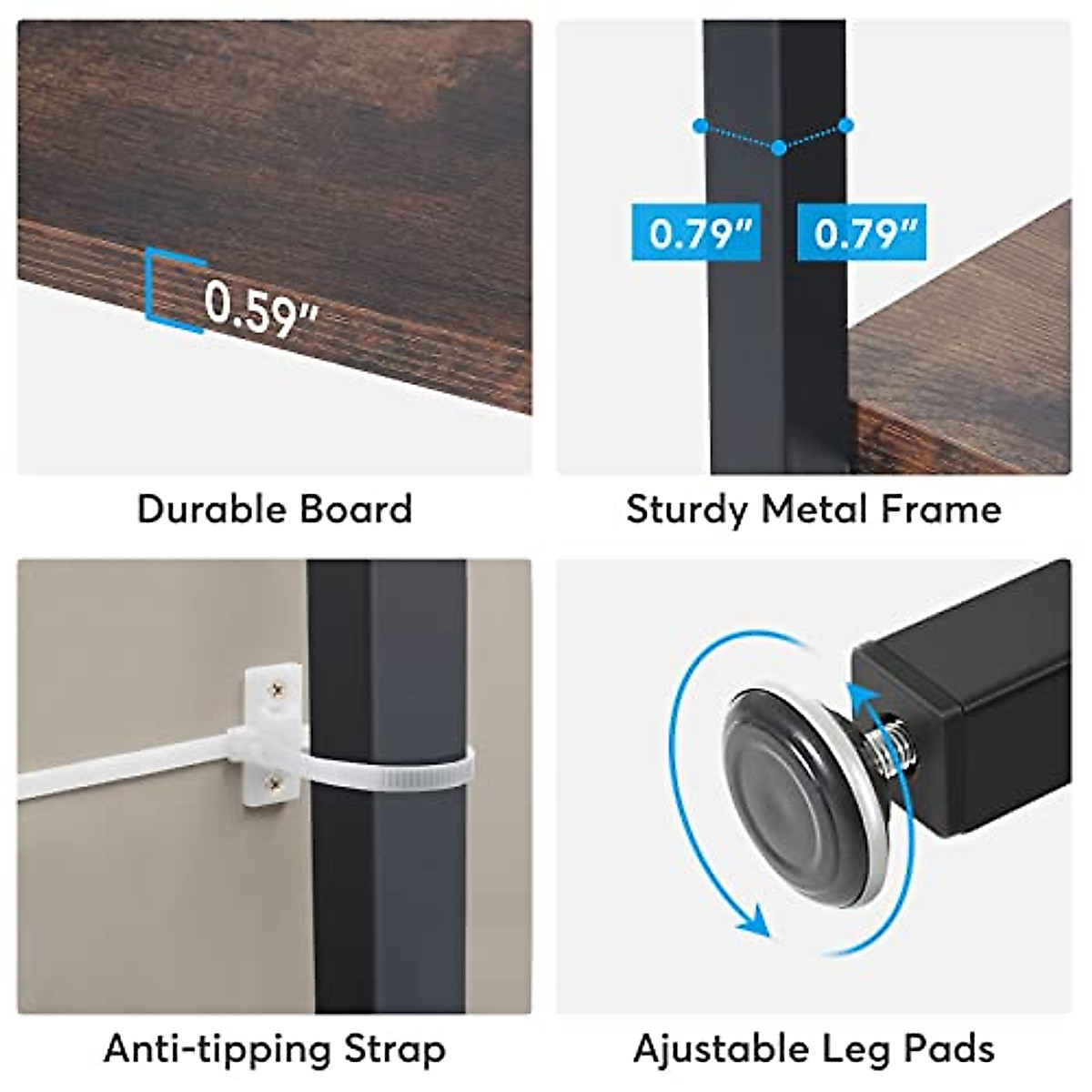 Tribesigns 6-Tier Bookshelf 71 inch Tall Bookcase, Vintage Industrial 6 Shelf Etagere Display Shelves, Open Book Storage Rack Wood Shelving Units Organizer (Brown)