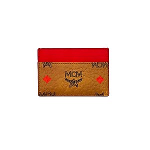MCM Women's Brown Spectrum Diamond Rainbow Logo Visetos Card Holder
