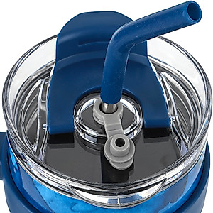 Blue Marble Insulated Tumbler, 40 Ounces – Leak Proof Tumbler With Lid And Straw, Tumbler With Handle, 40Oz Large Tumbler, Insulated Tumbler With Handle For Travel