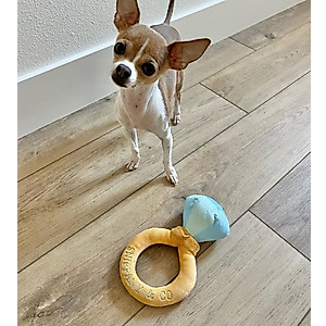 Fuzzyard Valentine's Day Dog Toy, Squeaky and Crinkle for Small, Medium and Large Breed Dogs (Diamond Ring)