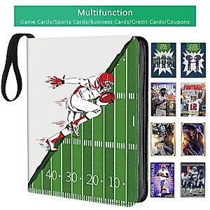 900 Pockets Football Cards Binder,Trading Card Holder Album Storage Display with Football Card Sleeves Card Holder Protectors for Football Card and Sports Card