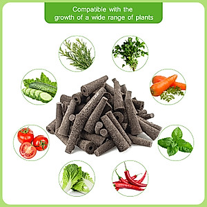 POUYRBA Grow Sponges, 80pcs Brown Peat Soil Hydroponic Sponges Rock Wool for Hydroponic Growing Hydroponic Pods for Breeding Seeds