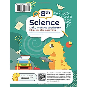 8th Grade Science: Daily Practice Workbook | 20 Weeks of Fun Activities (Physical, Life, Earth and Space Science, Engineering | Video Explanations Included | 200+ Pages Workbook)