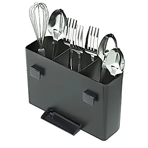 Genteen Utensil Holder Cutlery Silverware Drying Rack Dish Drying Rack Replacement Parts, Grey
