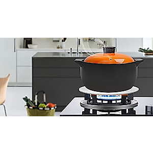 Heat Conduction Plate for Gas Stove,Heat Diffuser Stainless Steel Induction Adapter Plate Removable Handle, Coffee Milk Cookware Induction Hob Heat Cooking 9.45inch