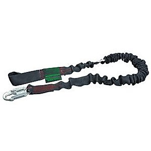 Honeywell ANSI Z359.13 Compliant Two-Legged, 6' Kevlar Lanyard w/2 5K snap Hooks & 1 Locking snap Hook - Black 8798KB/6FTBK