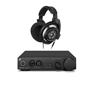Sennheiser HD 800 S Open-Back Audiophile Headphones and HDV 820 Reference Headphone Amplifier/DAC Bundle