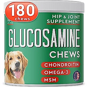 PAWFECTCHEW Glucosamine Dog Treats for Picky Eaters - Joint Supplement w/Chondroitin, MSM, Omega-3 - Joint Pain Relief - Advanced Formula - Chicken Flavor - 180 Ct - Made in USA