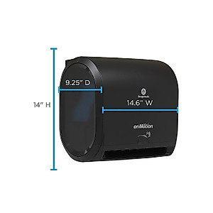 enMotion Georgia Pacific PRO 59488A Impulse 10" 1 Automated Touchless Roll Paper Towel Dispenser, Black, 1 Pack