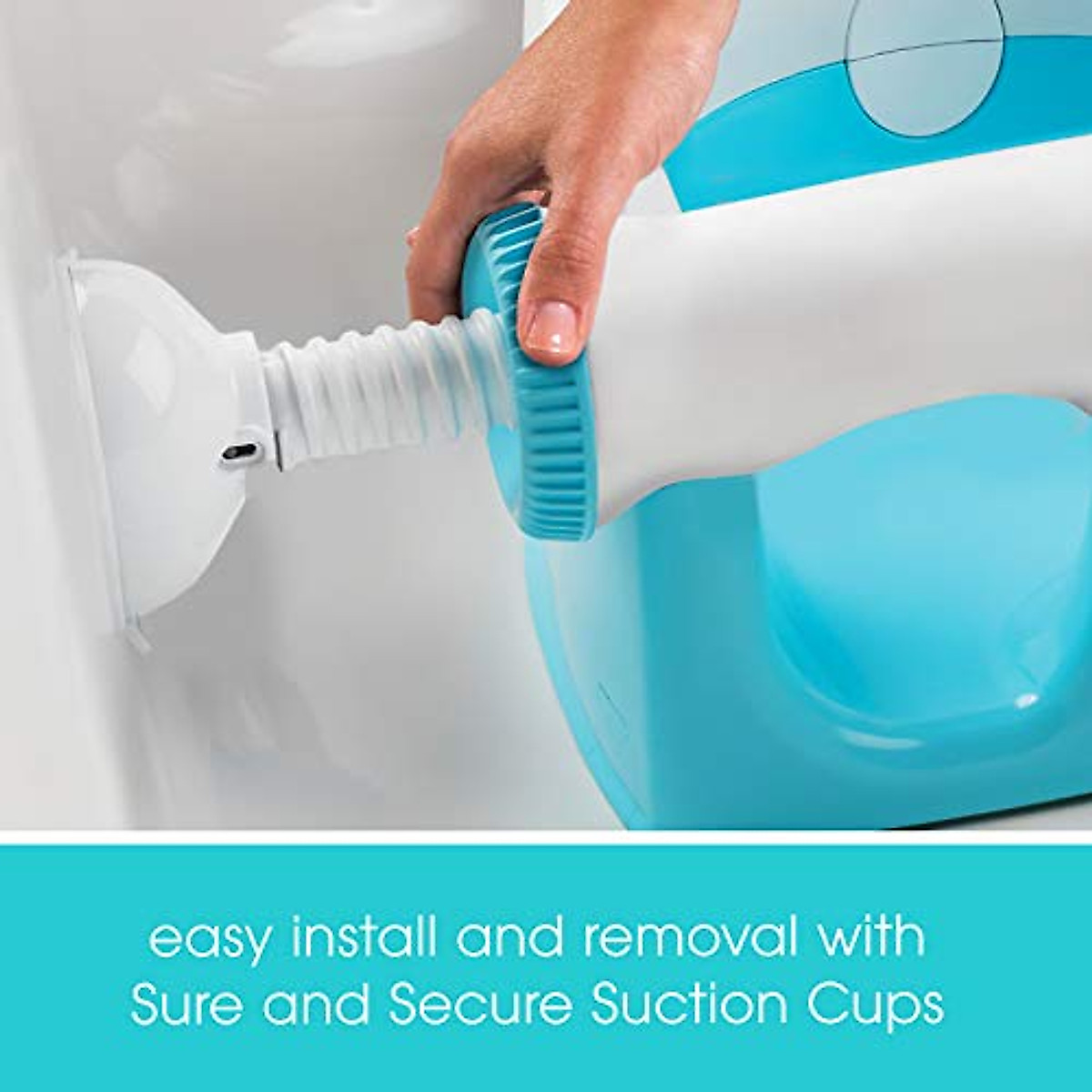 Summer My Bath Seat for Sit-Up Baby Bathing, Backrest for Assisted Sitting, Easy Setup & Storage, Aqua