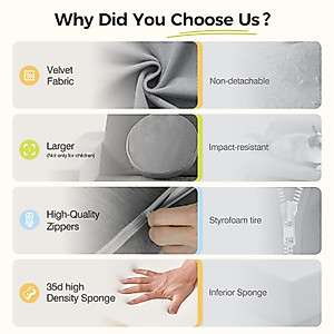 Modular Kids Play Couch, 18pcs Toddler Floor Sofa, Sectional Couch for Children, Fortplay Bedroom and Playroom Furniture for Playing, Creativing, Convertible Foam and Floor Cushion for Boys and Girls