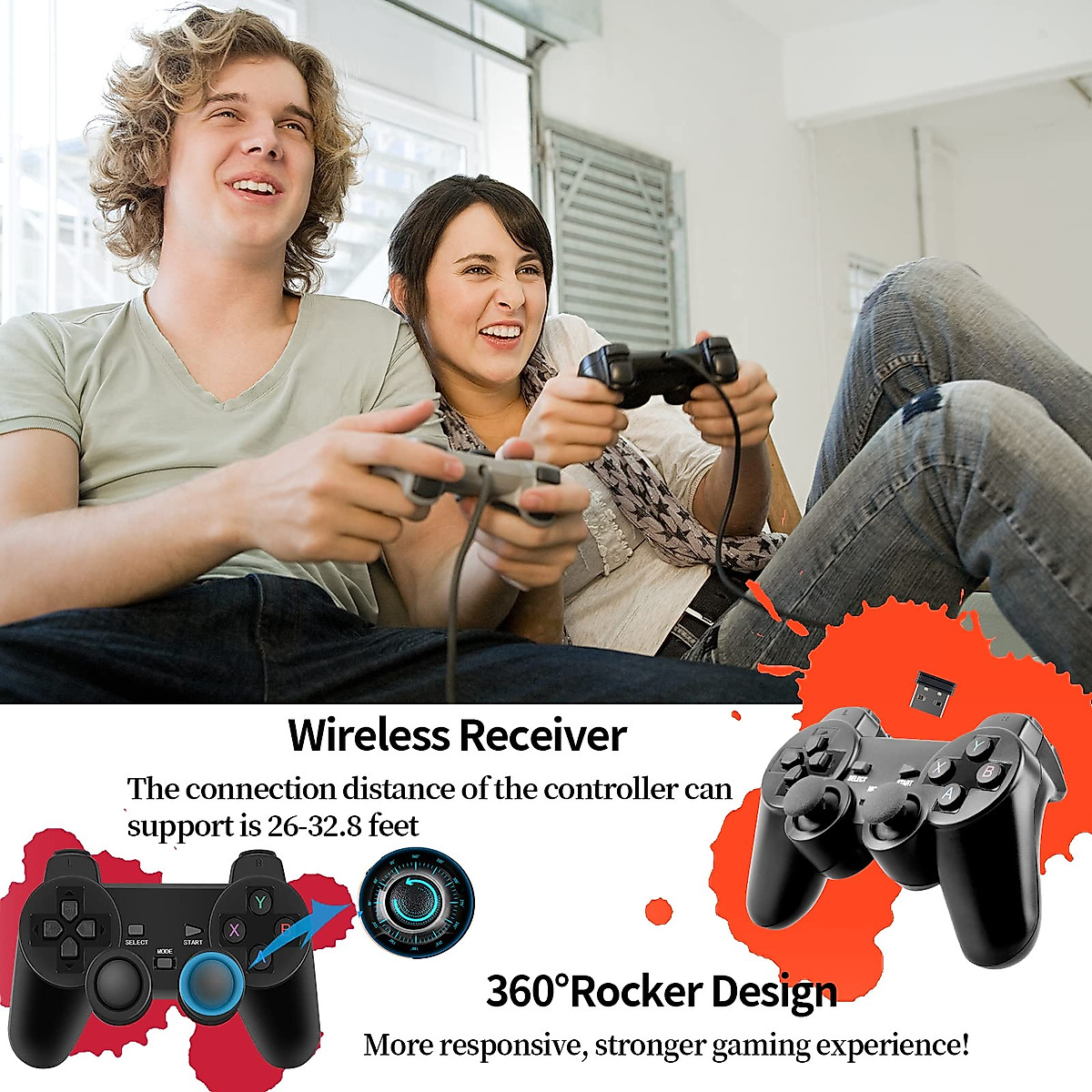Retro Game Console 128G USB Drive for PC/Win 600, 74 Emulator Console, 43254 Video Games, Batocera 37 Game System Plug and Play, USB 3.0 for Win 8.1/10/11/Inter Mac, 2 Wireless CTL Support 26.8-32.4ft