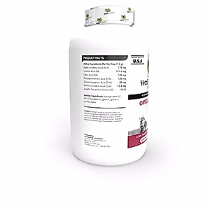 VetriScience Omega 3 Fish Oil for Dogs and Cats, 90 Soft Gels - Skin and Coat, Heart Health and Immune Support Fish Oil Supplement