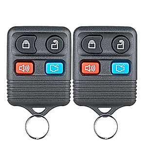 2X Replacement 4 Button Keyless Entry Remote Key Fob fits for Ford Explorer Mustang Focus Expedition Escape 1998-2013 FCC ID: P/N CWTWB1U345, CWTWB1U212, CWTWB1U331, GQ43VT11T