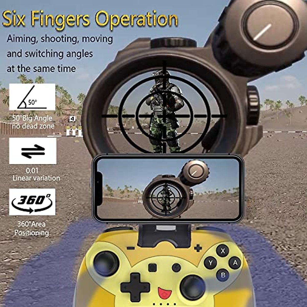 Joso Mobile Game Controller for iPhone iPad, Direct Play, Bluetooth Gaming Gamepad Joystick Works with Most iOS, iPad, MFi Games, Call of Duty Mobile(COD), Genshin Impact, Asphalt 9, Real Racing 3