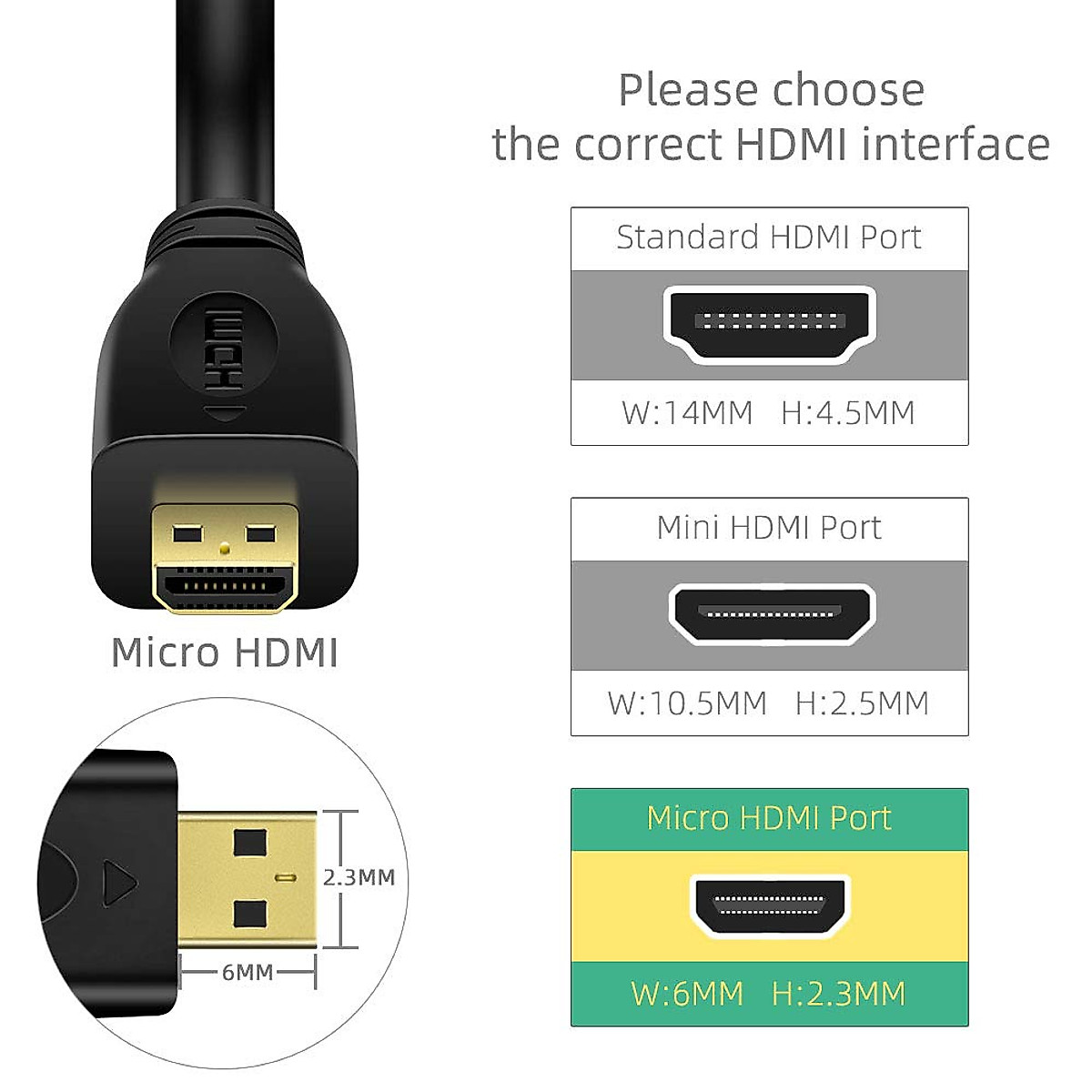 Unkonwn Micro HDMI to VGA Micro HDMI to VGA Converter with 3.5 mm Audio Jack, Compatible with Laptop
