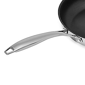 Amazon Basics 2-Piece Non-Stick Stainless Steel Fry Pan Set, 10-Inch and 8-Inch